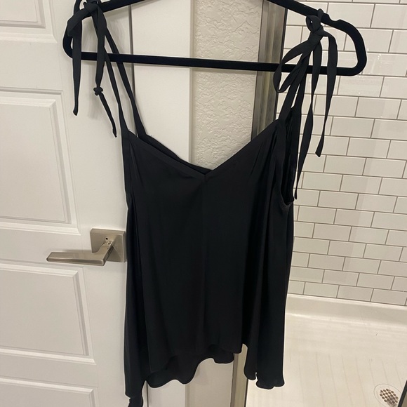 Zara | Tops | Zara Black Tank Top With Ties | Poshmark